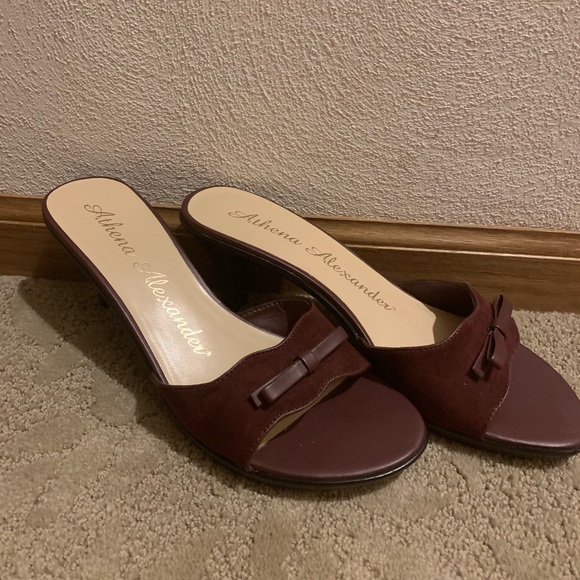 Athena Alexander | Shoes | Dainty Deep Burgundy Slip On Heels | Poshmark